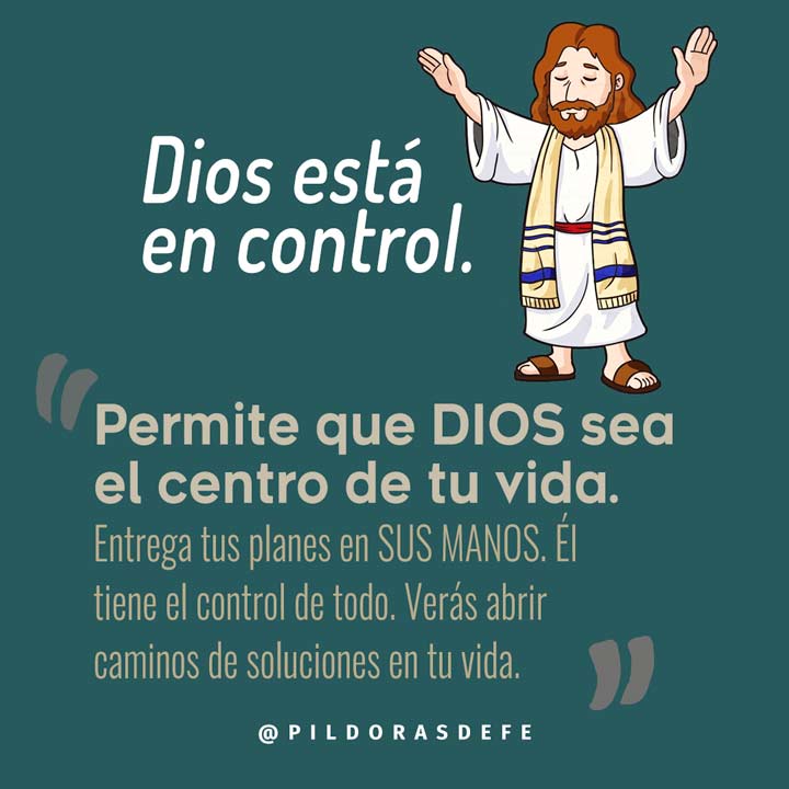 Dios está en control. Ponlo todo en sus manos