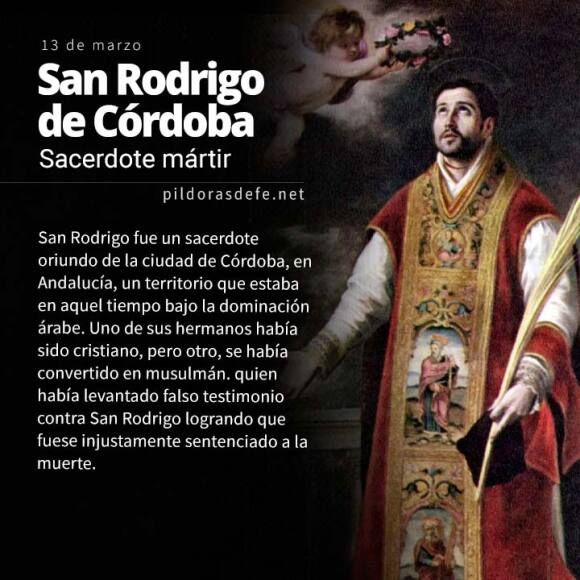 San Rodrigo de Córdoba, mártir: Patrono de Cabra, España